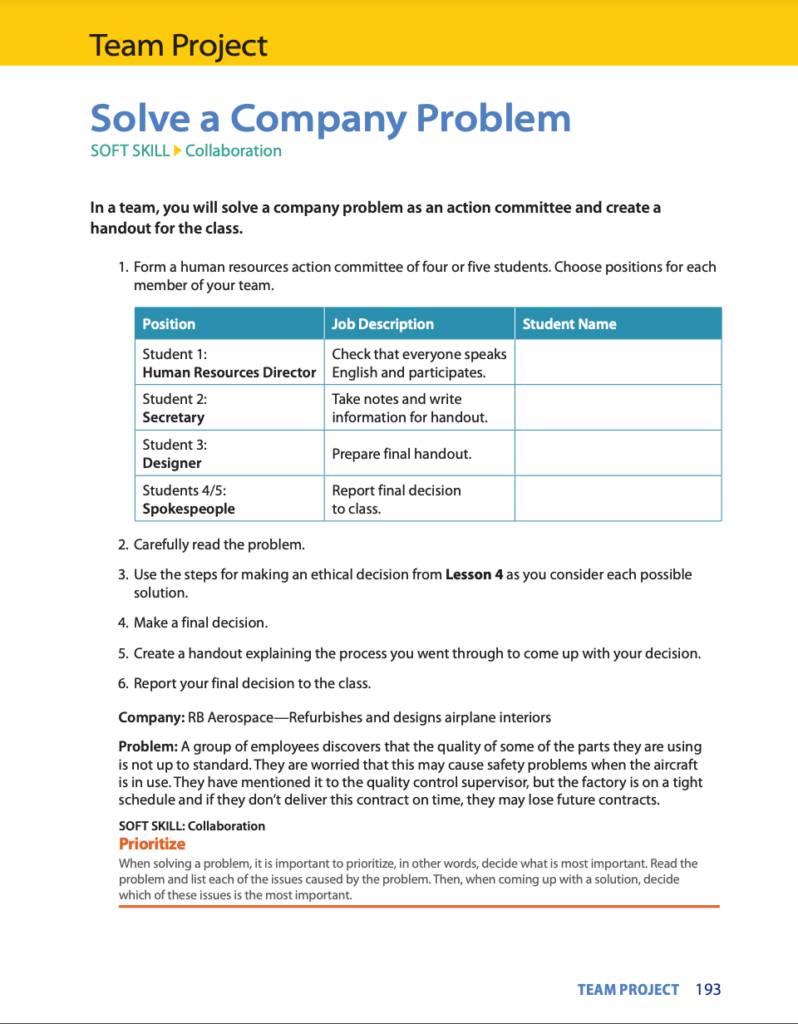 Team-project-Bk-4-Unit-7 | National Geographic Learning: In Focus