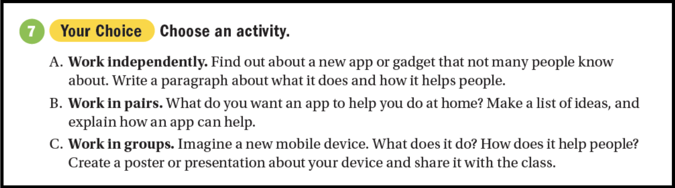 Promoting Learner Autonomy by Giving Students Choice | National ...